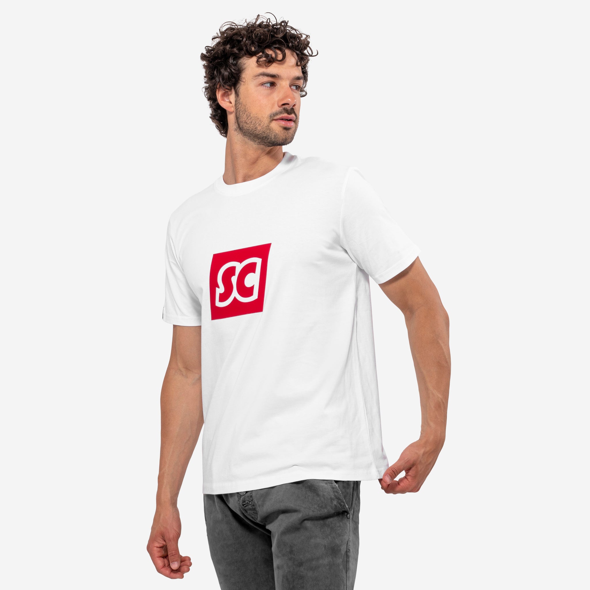 White SC Monogram Logo T-Shirt | Scicon Sports