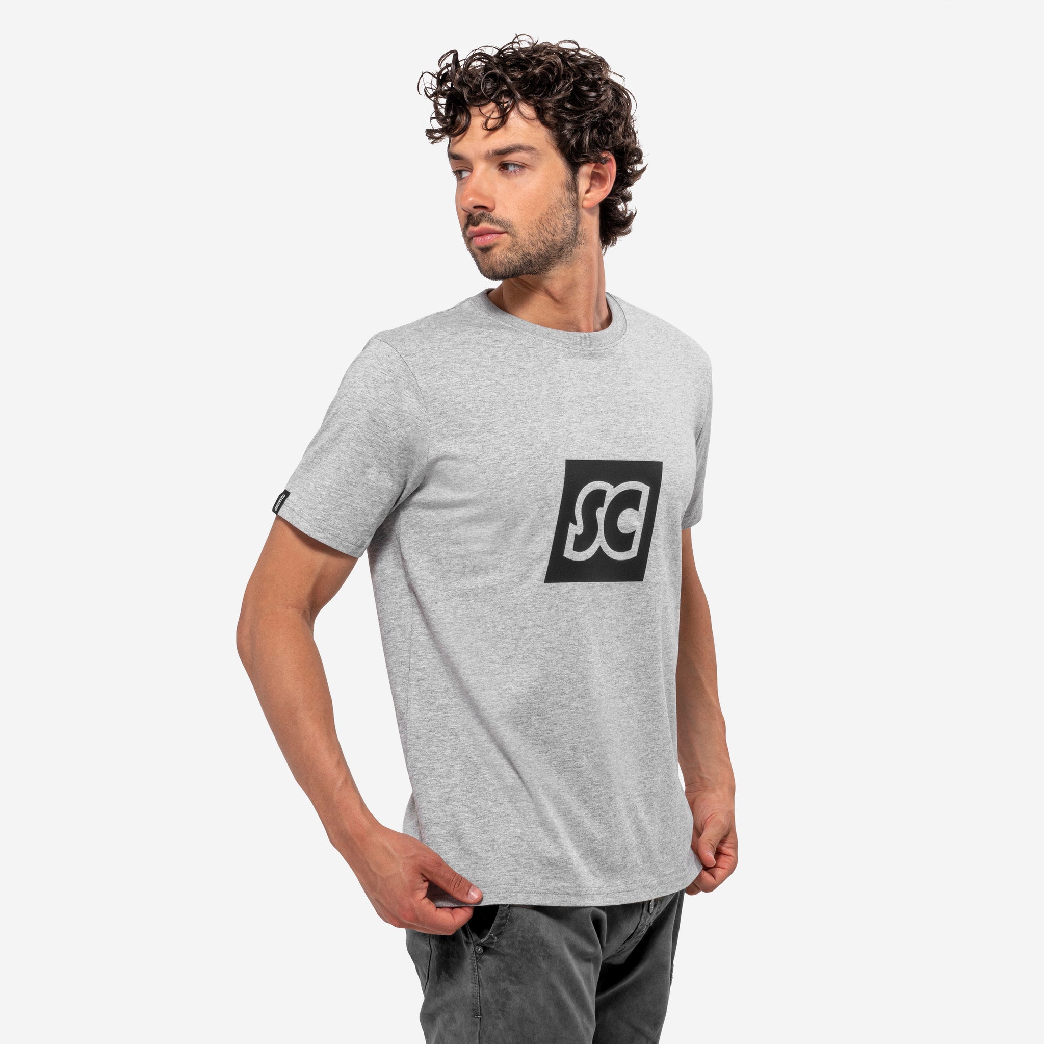 Grey SC Monogram Logo T-Shirt | Scicon Sports